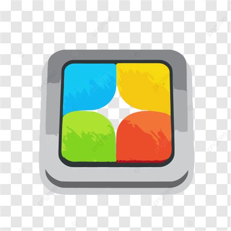 다채롭고 다채로운 앱 아이콘 벡터 흰색 배경에 스큐어모픽의 단순한 다채로운 아이콘 그림자 없음 작은 프레임 중앙 Png 일러스트 및 벡터 에 대한 무료 다운로드