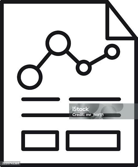 Icon 데이터 포인트와 선이 있는 문서의 그래픽 표현입니다 가는 선 스타일에서 0명에 대한 스톡 벡터 아트 및 기타 이미지 0명 개발 계획 Istock