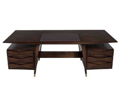 Custom Modern Walnut Executive Desk By Carrocel Carrocel Fine Furniture