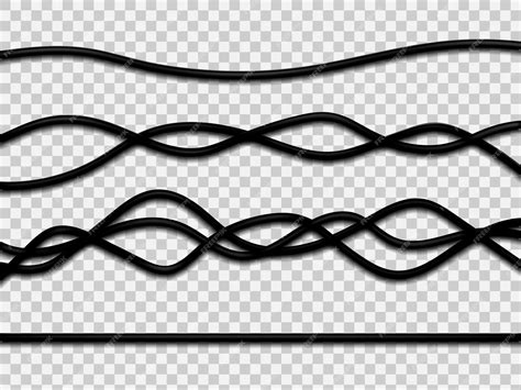 Premium Vector Realistic Electrical Wires Isolated On White Background Vector Illustration