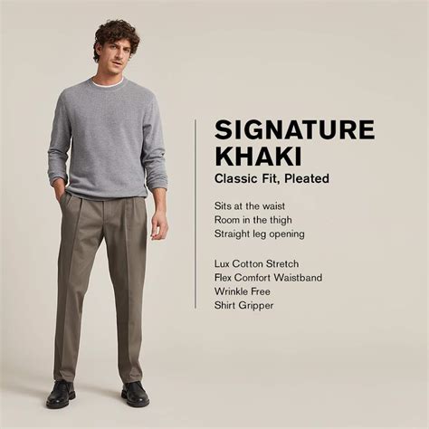 Dockers Mens Classic Fit Signature Khaki Lux Cotton
