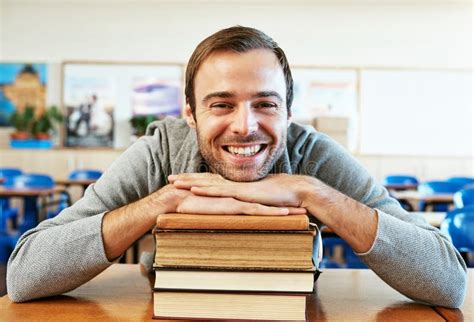 Portrait Student Or Happy Man In Class With Books Or Smile For