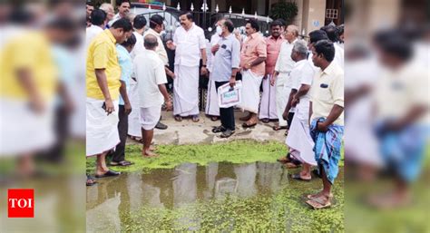 MLA Inspects Inundated Areas Of Trichy City Trichy News Times Of India