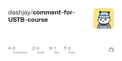 Github Dashjay Comment For Ustb Course