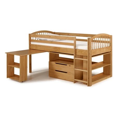 Alaterre Furniture Addison Wood Junior Loft Bed With Storage Drawers