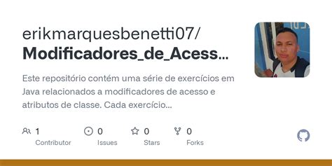Github Erikmarquesbenetti07modificadoresdeacessoeatributosde