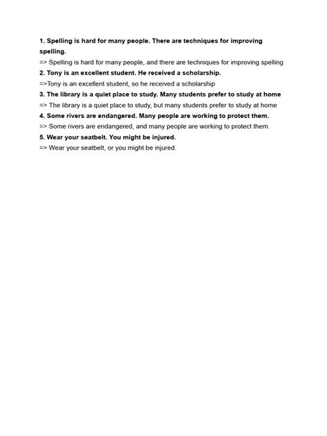 Compound Sentences Assignment Pdf