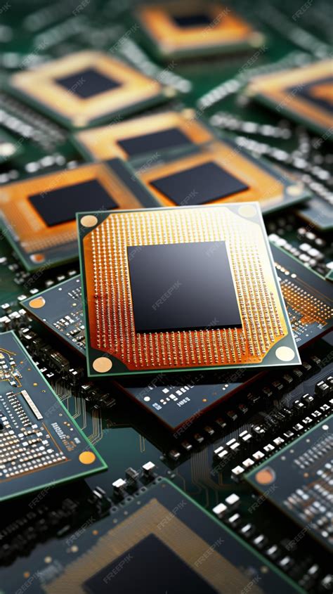 Premium Ai Image Cluster Of Cpus Central Processor Units Isolated On