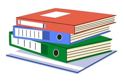 Une pile de dossiers de bureau de différentes couleurs et designs