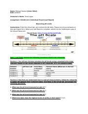 Understanding Ph Levels Sci Unit Lab Report Course Hero