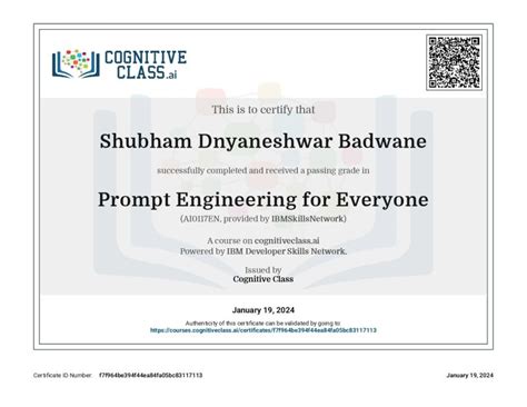 shubham badwane on linkedin promptengineering coursecompletion growthmindset