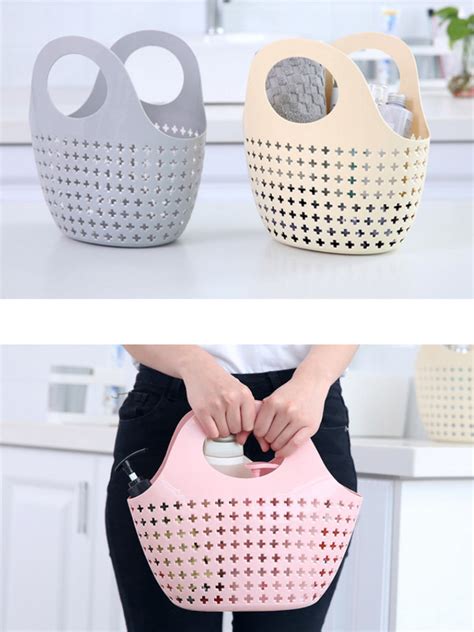 Badu Bg 1 БР Пластмасова преносима кошница за баня Шампоан Кошница за съхранение на разни вещи