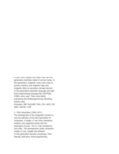 SOLUTION GENERATIONS OF COMPUTER Studypool