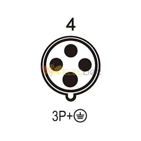 Elecbee Waterproof Industrial Connector Socket 4Pin 16A 400V 3P E IP67