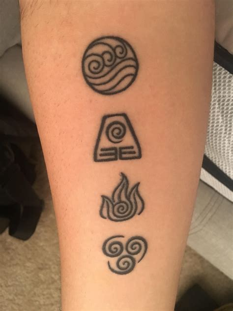 Colorful Avatar The Last Airbender Tattoo Tattoos Ele
