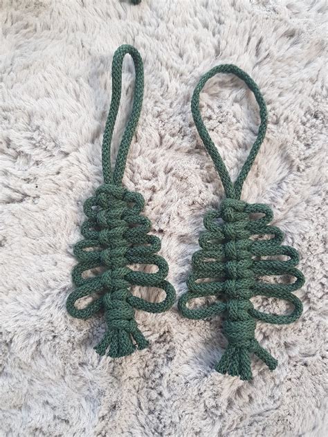 Ozdoby choinkowe makrama handmade zielone Kraków Kup teraz na