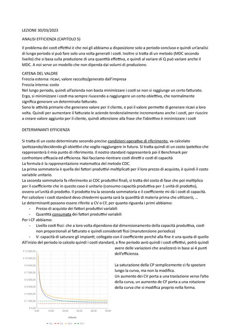 Stona Appunti Presi A Lezione Sullefficienza E Le Sue Determinanti