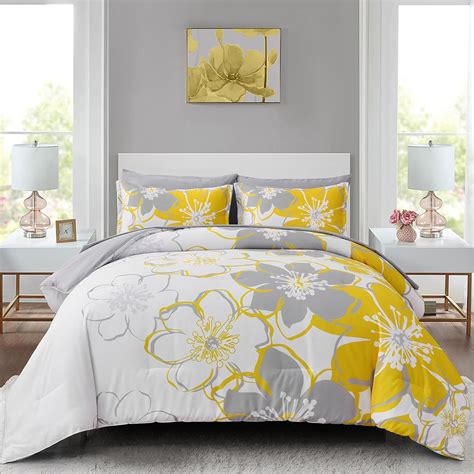 Yellow Floral Comforter Set At Ronald Piper Blog