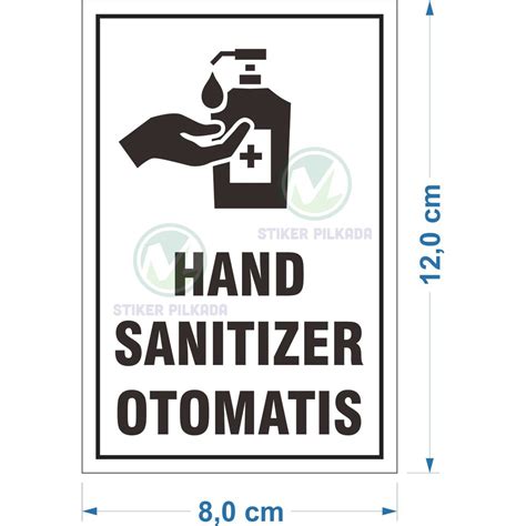 Jual STIKER HAND SANITIZER OTOMATIS X CM Shopee Indonesia