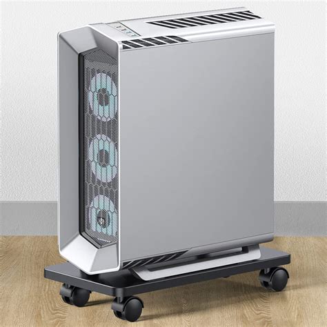 Soporte De Torre De Acero Para Computadora Con Ruedas Giratorias De