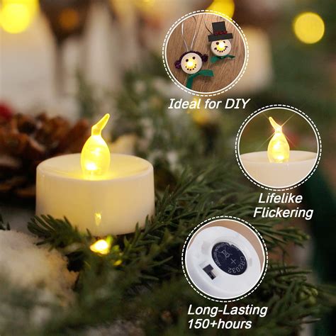 Amagic 30 Pack Led Tea Lights Lasts 2x Longer Flameless Tealights