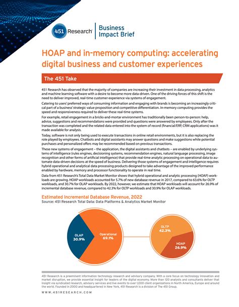 451 Research Hoap And In Memory Computing Accelerating Digital