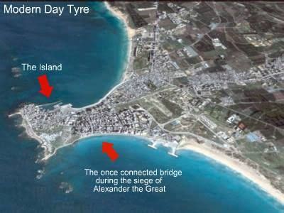 Aerial View Of Tyre Ancient City In Lebanon