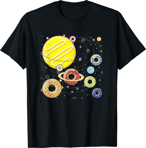 Galaxy Glazed Donuts Doughnuts Planets Stars Milky Way Pluto T Shirt