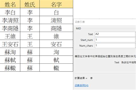 Excel 小教室 當姓名欄位有兩個字及三個字，如何把姓與名分開在兩欄 就是教不落