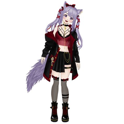 Vtuber Model Live2d Wolf Girl Full Body Ready To Use Etsy Australia