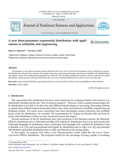 Pdf A New Three Parameter Exponential Distribution With Applications