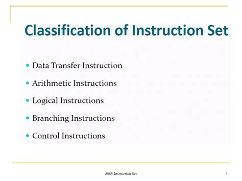 Data Transfer Instruction Set Of 8085 Micro Processor Ppt