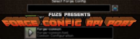 Forge Config Api Port для Fabric 1204 скачать