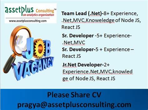 Pragya Khare On Linkedin Excellent Job Opportunity To Work