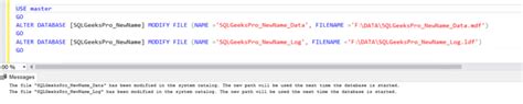 Rename Sql Database Logical And Physical File Names Sqlgeekspro