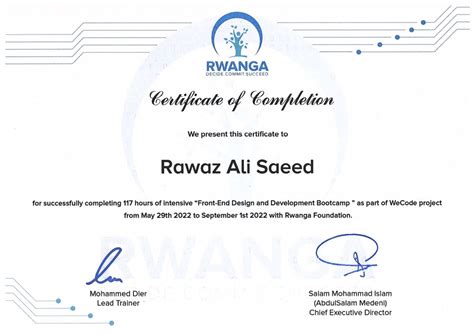 Wecode Rwanga Rawaz Ali 22 Comments