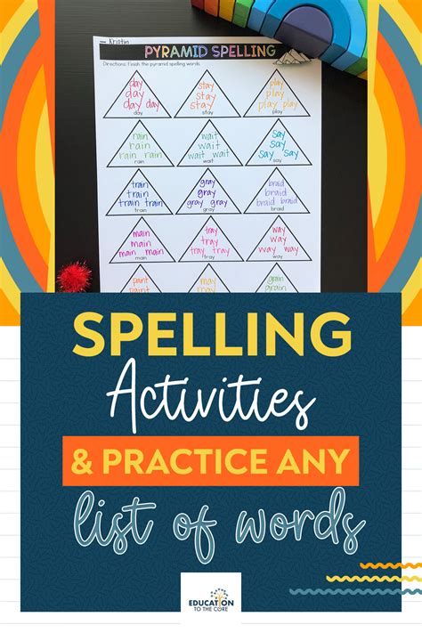 Editable Spelling Activities For Any List Of Words Spelling