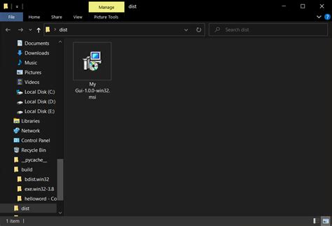 Create A Python Executable And MSI Installer Using Cx Freeze