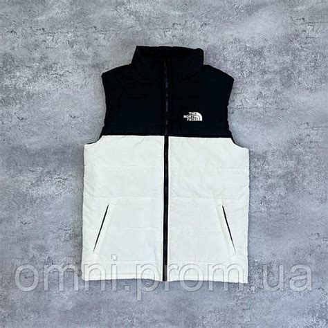 Жилетка The North Face бело-чёрная Мужской жилет норс фейс весенняя ...