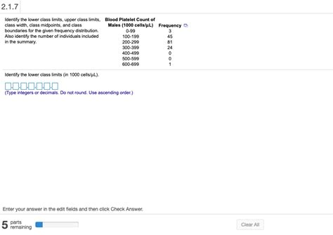 Solved Identify The Lower Class Limits Upper Class Chegg Com