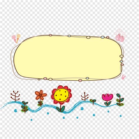 Lovely Flowers Cute Text Box Flowers Png PNGEgg