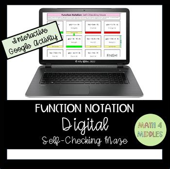Function Notation Practice Self Checking Digital Maze By Math Middles
