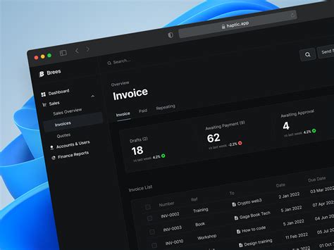 Invoice Dashboard Designs Themes Templates And Downloadable Graphic