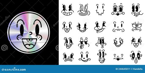 Retro 30s Cartoon And Comics Characters Faces