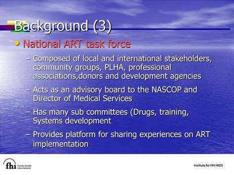 Ppt Introduction Of Art In Comprehensive Hiv Aids Care And Support