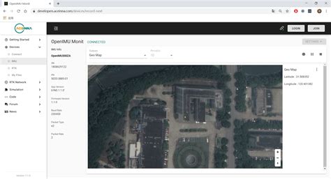 Gpsins App — Aceinna Openimu Developer Manual Documentation