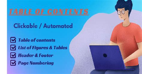 Create Automated Table Of Contents Page Numbering In Word By Sultanamasood Fiverr