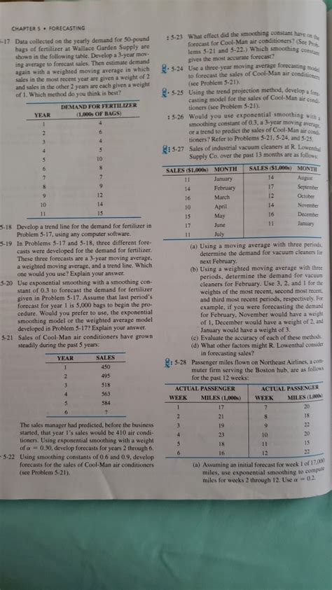 CHAPTER FORECASTING Data Collected On The Chegg Com