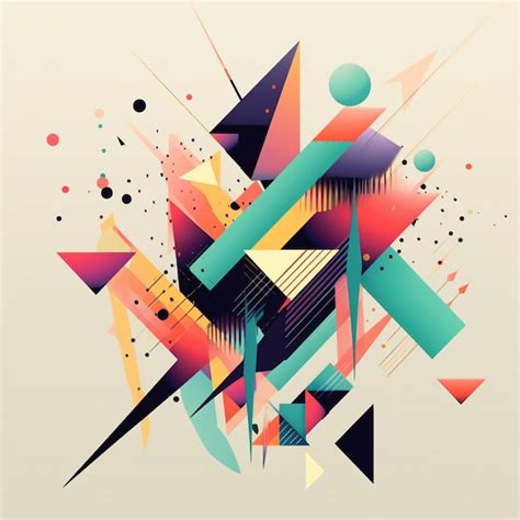 Premium Photo Abstract Geometric Design With Geometric Shapes And Lines Generative Ai