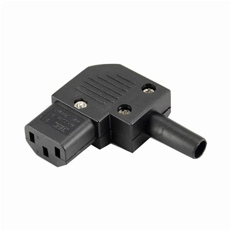 IEC C13 Left Angle Rewirable Horizontal Connector 125V 250V C13 90